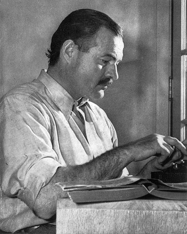 Ernest Hemingway Writing Standing Ernest Hemingway As A Case Study In